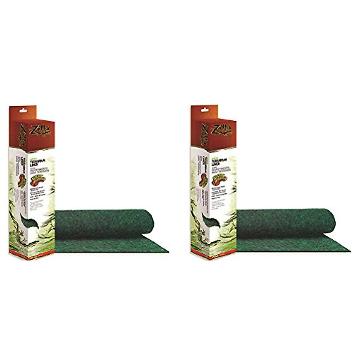 (2 Pack) Zilla Terrarium Liner, 125G, Green (17.25 x 71 Inches)
