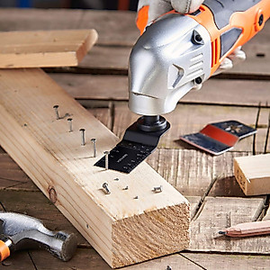 30PCS Professional Oscillating Saw Blades Wood & Bi Metal Cutting Quick Release Multitool Blades Kit Fit Fein Multimaster Porter Cable Black & Decker Bosch Craftsman Ryobi Makita