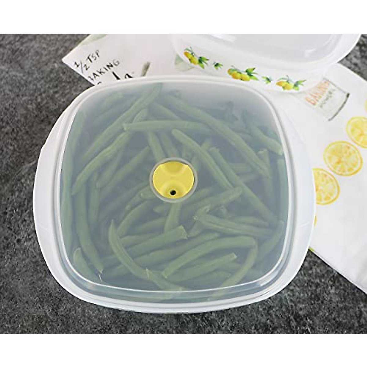 Reston Lloyd Cookware & Storage, Adjustable Vent on Lids Microwavable Cookware/Storage Set, Multiple Sizes, Fresh Lemons