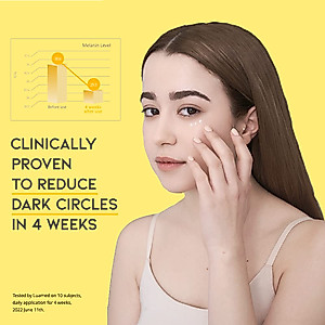 Dark Circle Remover Eye Serum, Eye Bags Treatment for Men and Women, Vitamin C, Niacinamide, Ceramide, Vegan Under Eye Treatment 30g