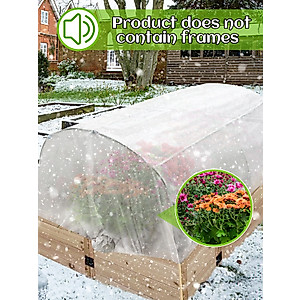 Alphatool Plant Covers Freeze Protection- 10 ft x 30 ft Breathable Non-Woven Fabric Frost Proof Floating Row Cover Durable 1.0oz/yd² Thick Plant Blankets for Winter Outdoor Garden