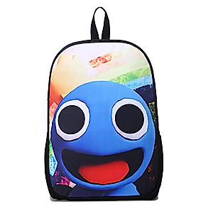 ZORRET Blue Friend Backpack For School Bookbag For Kids & Boys & Teen Girls 3 Pc Set Rucksack With Lunch Box & Pencil Case Kawaii Cute Waterproof Laptop Trave Backpack (17 Inch)