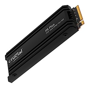 Crucial P5 Plus 1TB Gen4 NVMe M.2 SSD Internal Gaming SSD with Heatsink, Compatible with PlayStation 5(PS5) - up to 6600MB/s - CT1000P5PSSD5