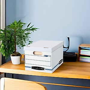 Bankers Box STOR/File Storage Boxes, Standard Set-Up, Lift-Off Lid, Letter/Legal, Case of 30 (0071304) , white