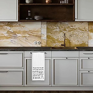 XIKAINUO Drink Champagne Waffle Cotton Kitchen Towels Hand Towel, Kitchen Restaurant Decor Towel Flour Sack Dish Towel for Woman, Man, Husband, Wife, Christmas, Valentine's Day Gifts