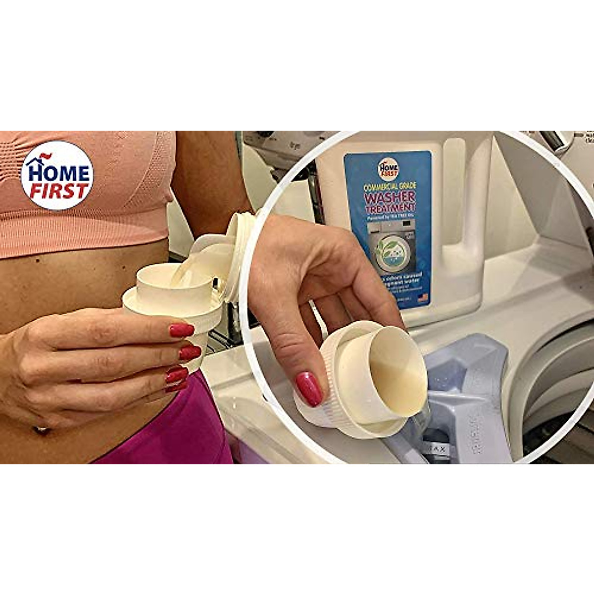 Heavy Duty Washing Machine Cleaner - 2 Treatments/Bottle Helps Remove Odor Causing Residue and the Smell of Stagnant Water Even Behind The Drum of Your Front or Top Load Washing Machine - 2 Pack