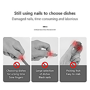 15 Pack Upgrade Gardening Silicone Thumb Knife Harvesting Tool, Vegetable Plant Fruit Picking Knife, Separator Finger Plant Fruit Picking Knife Garden Tool (Large)