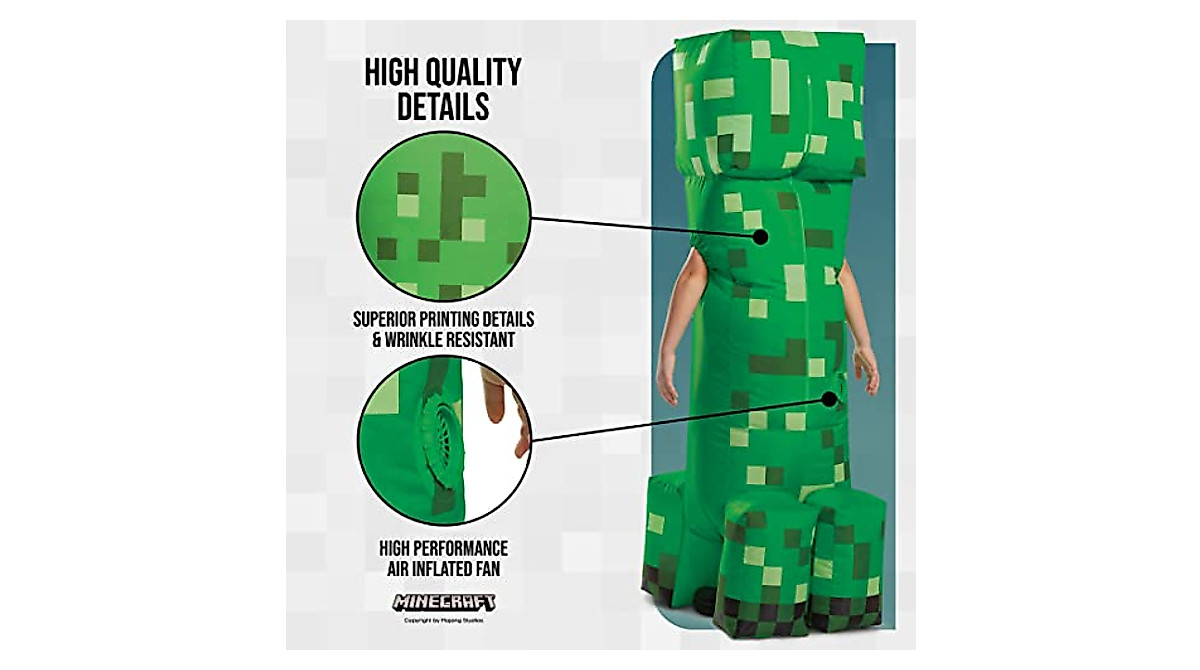 Minecraft Creeper Inflatable Costume for Kids