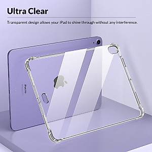 MoKo Clear Case for iPad Air 6th 11 Inch (M2) 2024, iPad Air 5th/4th Generation 10.9 Inch (2022/2020), Case with Soft TPU Reinforced Corner, Anti-Scratch Case for iPad Air 11 in & Air 10.9 in, Clear