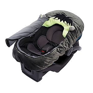 Car Seat Cuties, Baby Car Seat Cover, Stretchy Universal Fit Infant Car Seat Carrier Cover for Baby Boys and Girls, Soft & Warm Baby Blanket Style Car Seat Cover, Infant Costume (Frankenstein)
