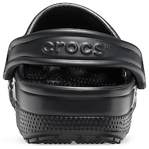 Crocs Unisex-Adult Classic Clog, Clogs for Women and Men, Black, 13 Women/11 Men