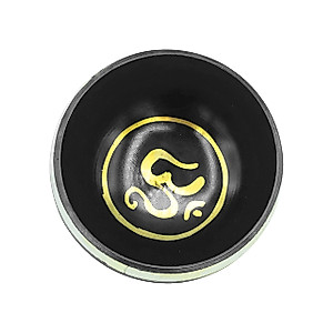 Mandala Crafts Tibetan Singing Bowl Set – Nepal Sound Bowl for Healing – Meditation Bowl Tibetan Sing Bowl for Mindfulness Yoga Meditation Decor (4 Inches, Silver)