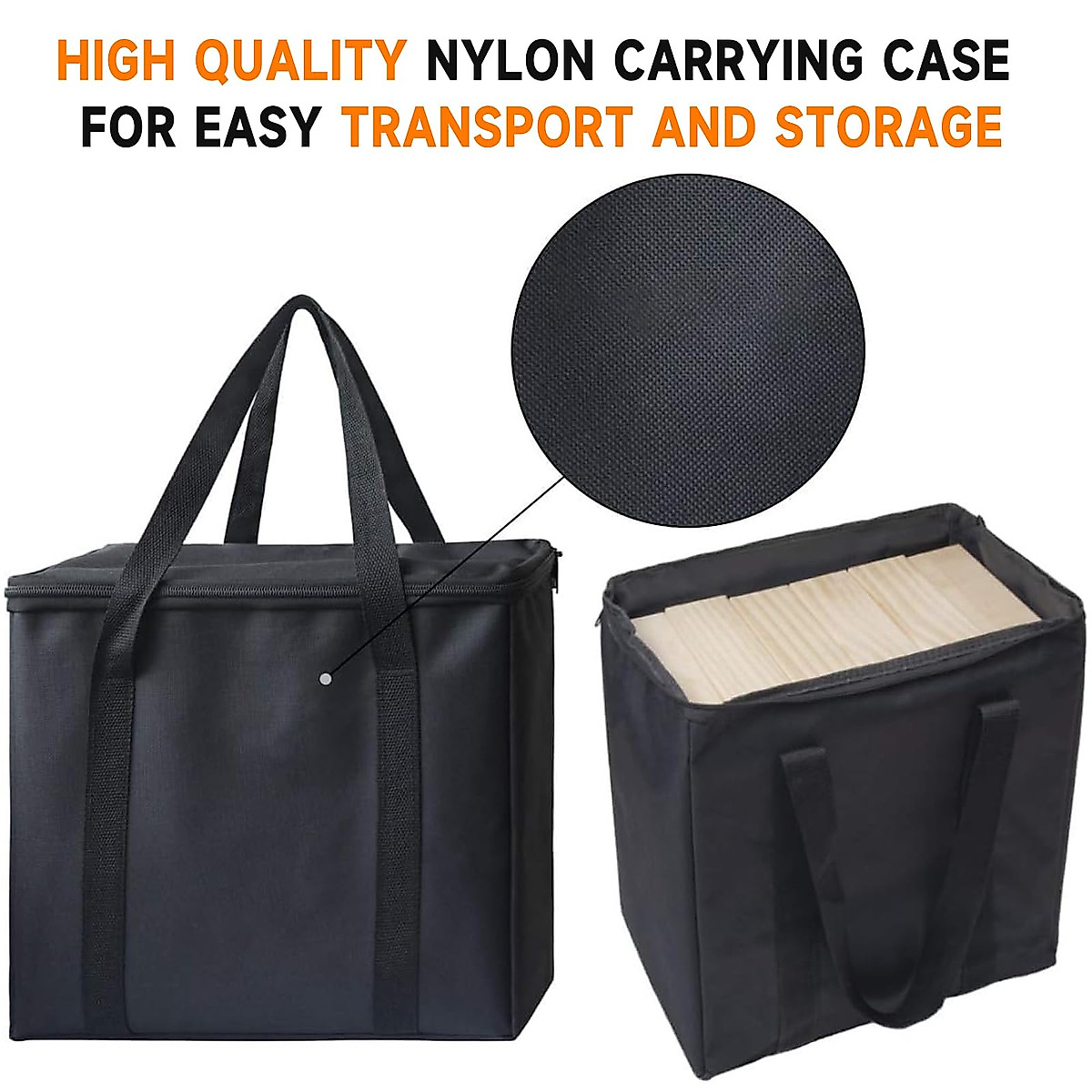 SHAREWIN Giant Tumbling Tower (Stack from 1.77Ft to 4+ Ft), Wood Stacking Giant Blocks Game| Made from Premium Pine Wood| Ideal for Family, 54PCS