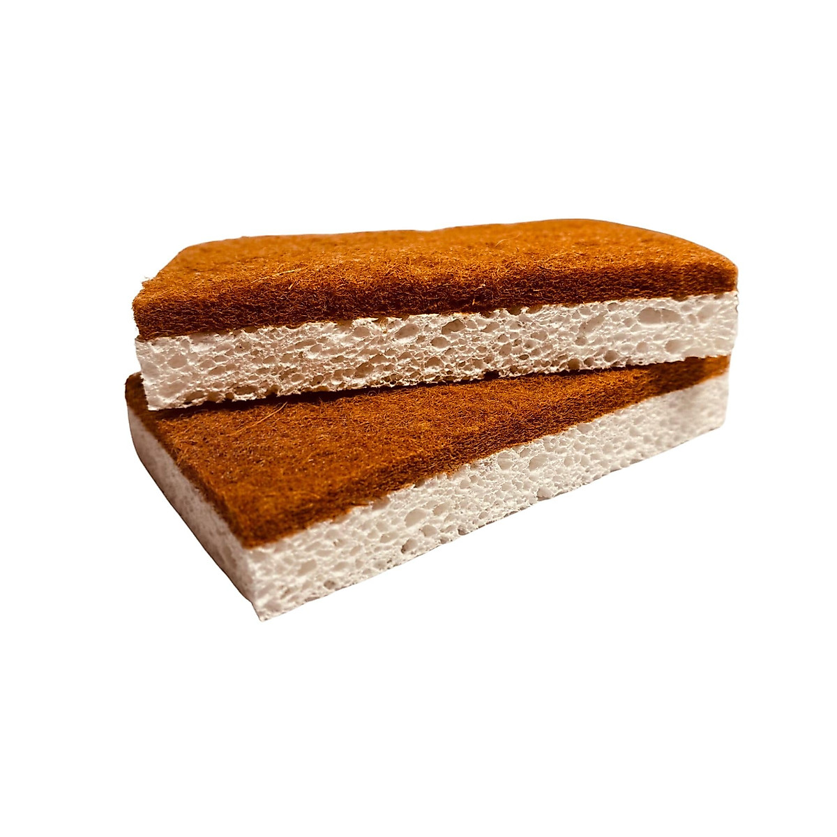 BPA Free Premium 6-Pack Biodegradable Natural Kitchen Dish Sponge Vegan Plant-Based All-Natural Non-Scratch Coconut Fiber & Wood Cellulose sponges Eco-Friendly Organic EcoGrove