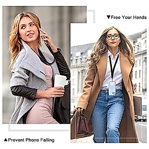 COCASES 4 Pack Phone Tether Tab, Phone Strap Connector for Cell Phone Safety Lanyard Patch (White x4)