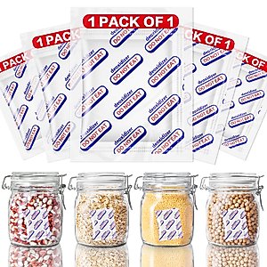 300 cc Oxygen Absorbers For Food Storage Individually Wrapped 100 Pack (1 Pack Of 1) O2 Absorbers Food Grade Oxygen Absorbers for Long Term Food Storage