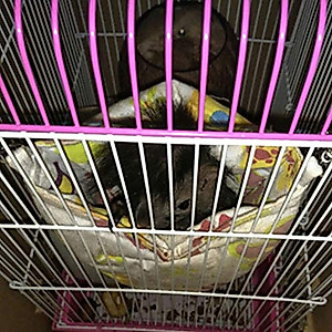 Oncpcare Bucket Shape Hamster Sleeping Bag, Winter Warm Cozy Sugar Glider Hammock, Small Pet Cage Accessories Hanging Bed for Parrot Sugar Glider Rat Hamster