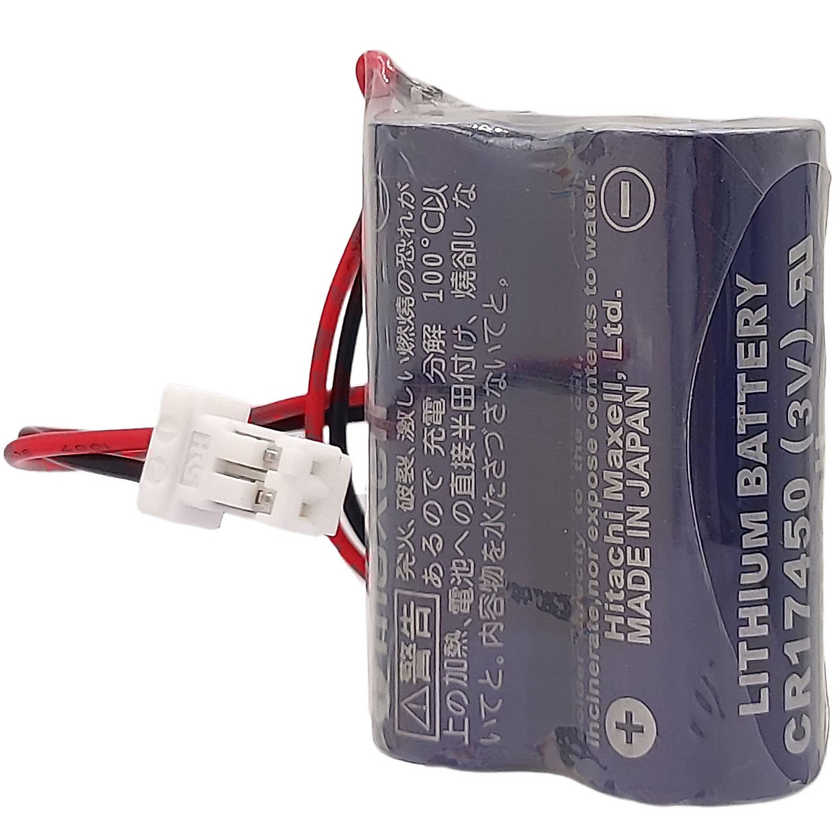 Zivases CR17450-2WK27 / D80UB016170 3V Replacement PLC Battery 2*CR17450 Battery Pack for Mazak 2CR17450 3V Battery