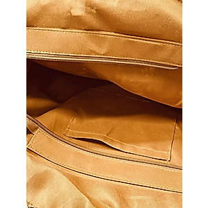 Seamido Straw Bag Handwoven Beach Bags Corn Straw Tote Woven Shoulder Bag For Women (Khaki, Pattern)