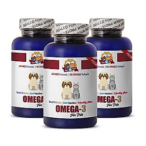 Joint Supplement for Cats - Omega 3 for Pets - CAT and Dog Treats - Premium Healthy Supplement - cat omega3-540 Softgels (3 Bottle)