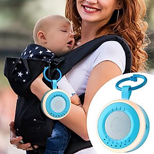 Portable Sound Machine for Baby Sleeping, Travel White Noise Machine with Night Light