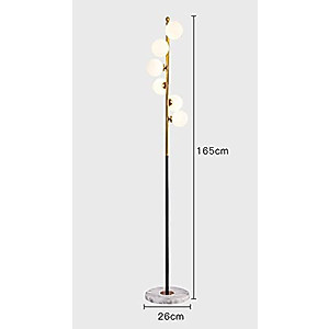 N/A LED Living Room Standing Lamp Bedside Lights Home Deco Lighting Glass Ball Fixtures Nordic Bedroom Floor Lamps