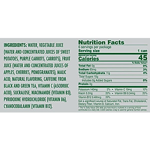 V8 +Energy Drink Variety Pack, Pomegranate Blueberry, Black Cherry, Orange Pineapple, Peach Mango, 8 Fl Oz (4 Packs of 6 Cans)