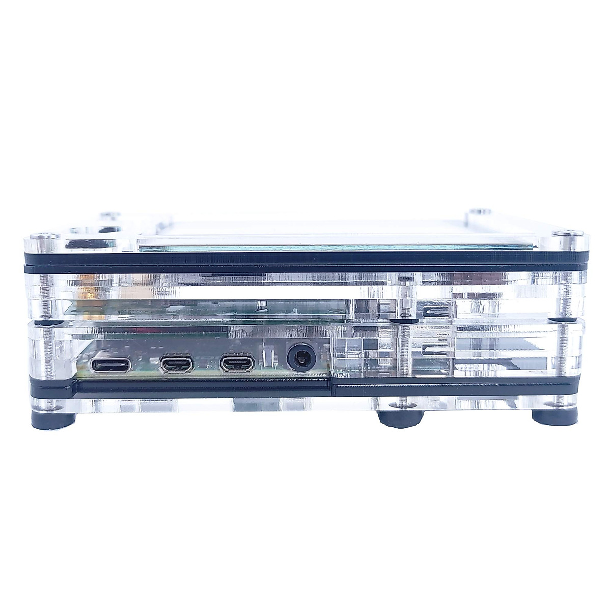 C4Labs DRPi-3.5NSX Nextion Screen Case – Raspberry Pi 3 B+, Duplex MMDVM v1.0, and Enhanced 3.5" Nextion Screen (Included) ~ Black Ice (Black)