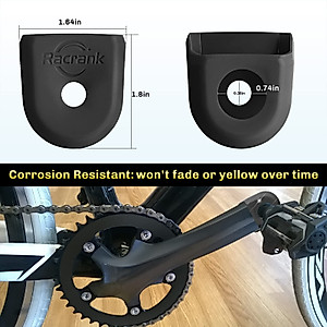 Racrank Universal Crank Boots, Crank Protectors for Bicycle Cranks, Crank Boot Protectors for Mountain Bike Road Bike, Pack of 2 - Black
