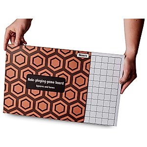 Hexers Lite Role-Playing Game Board RPG Game Mat, Compatible with Dungeons and Dragons DD D&D and Pathfinder 1 inch Squares Dry Erase, RPG Miniatures Mat or Tabletop Role-Playing Dice Map