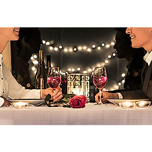 Bezrat Red Wine Glasses Set of 2, Hand Painted Wine Glass, Drinkware Essentials, 11" H, 28oz Wine Lover Large Glass, Glassware Gifts Ideas for Women Inspired by 'Duomo di Milano' Mothers Day (Blue)