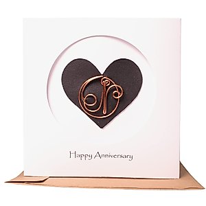 Camellia Bees Personalised Initial Birthday Card, Copper Initial, Happy Birthday, Birthday Card, Card for Her, Gift for Her (N)