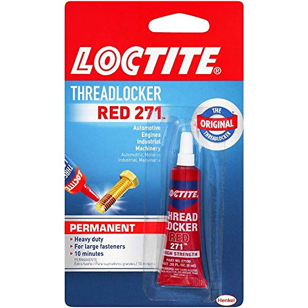 Loctite 209741 Threadlocker Red 271, 0.2 Ounce - 6 Pack