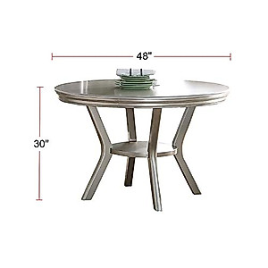 simple relax SR-PDEX-F2150 Dining Table, Antique Silver