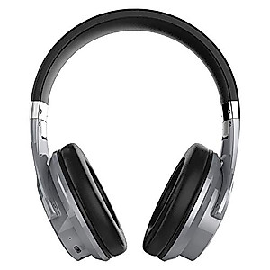 Wireless Bluetooth Headphones Stereo Deep Bass Noise Cancelling Earphone Foldable Adjustable Gaming Earphones with Mic for PC/Cell Phones/TV,Silver