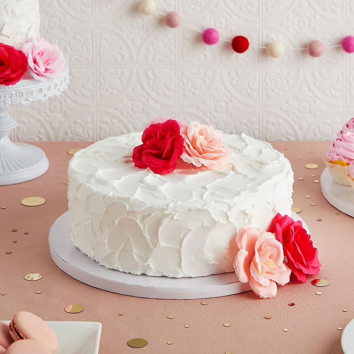 3 Pack 12-Inch Round Cake Drum Board Set, Round Boards for Baking Supplies, Desserts (0.5 Inches Thick)