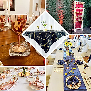 Efavormart Set of 6-8Oz - Gold Metallic Premium Disposable Wine Glasses, Stemmed Wine Goblets for Wedding, Outdoor Receptions, Banquets, Holiday Dining