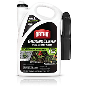 Ortho GroundClear Weed and Grass Killer, Ready-to-Use with Trigger Sprayer, Broadleaf Weed Control for Landscape Beds, Around Vegetable Gardens or Patios, Results in 15 Minutes, OMRI Listed, 1 gal.