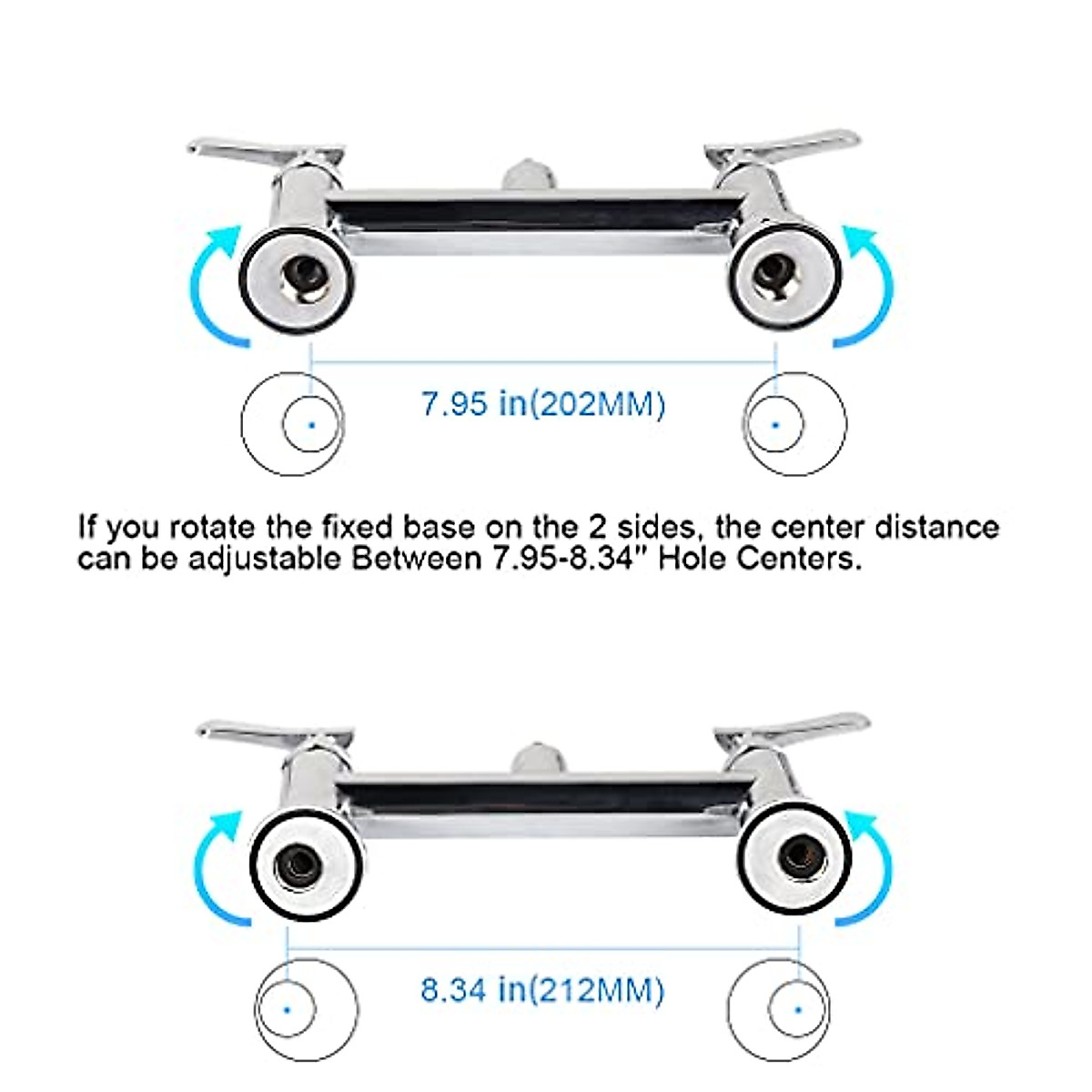 XIUBE Commercial Sink Faucet with Pre Rinse Sprayer, 8 Inch Center 27 inch Height Deck Mount Commercial Kitchen Sink Faucet with 12inchSwing Spout Fit for Kitchen Restaurant, Brass Chrome