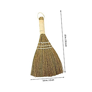 COLLBATH 4 Pcs Kitchen Cleaning Broom Chinese Broom Small Hand Broom Power Desktop Duster Mini Wicca Car Broom Supplies Wick Short Handle Broomstick Little Dirt Wide Broom Mop ﻿ Miscanthus