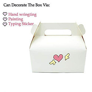 NICEWAY 30 Pack White Gable Gift Boxes Recycled Kraft Gift Box Candy Treat Boxes, Small Goodie Gift Boxes Treat Boxes for Wedding, Birthday Party, Baby Shower 4.5x3.2x3.3 inches