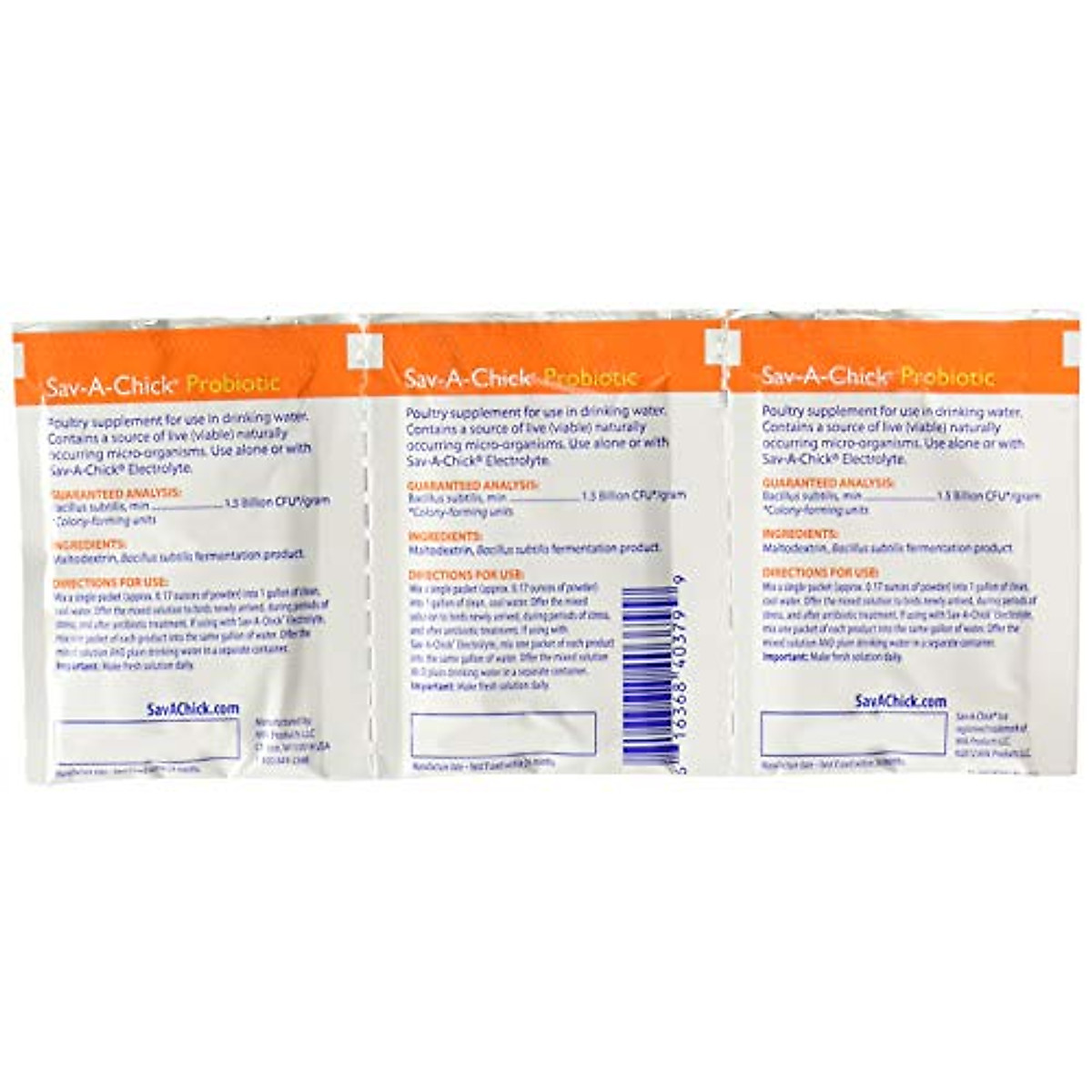 Sav-A-Chick 9 Probiotic Supplements-(3 Packages with 3 Packets, 3 Count (Pack of 3)