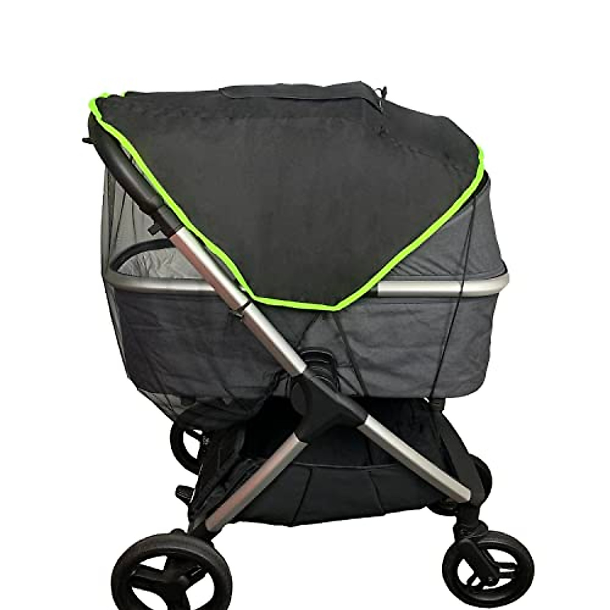 Ezkindheit Universal Sun Shade and Mosquito Shield for Strollers – Baby Stroller Accessories – Blackout Cover Accessory and Visor for Boys and Girls – Versatile Stroller Attachment & Protector