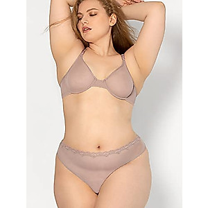 Smart & Sexy womens Sheer Mesh Underwire Demi Bra, Bark (Mesh), 38DD US