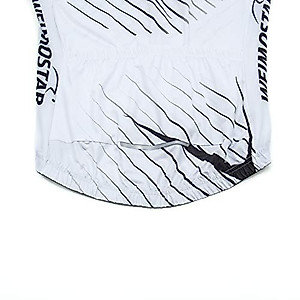 Weimostar Cycling Jersey Men Short Sleeve Bike Shirt with Pockets Bicycle Clothing White Size XXL