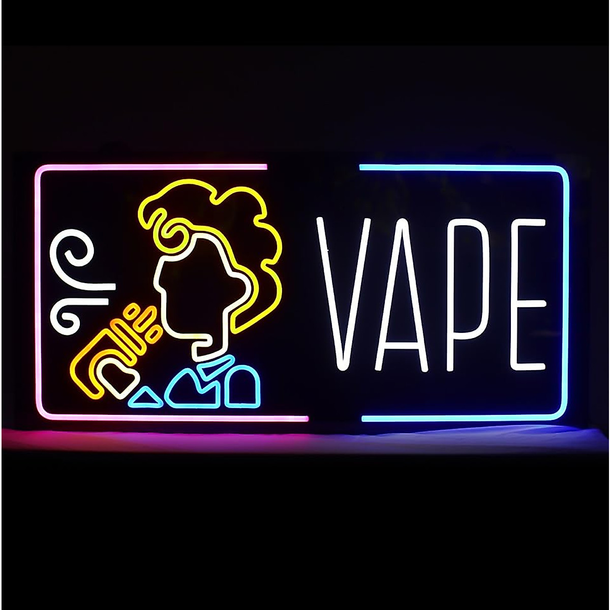 LED Neon VAPE Sign for Smoke Shops, Super Bright Unique Design VAPE Sign with Hanging Installation, 35"x17" High Visibility VAPE Sign for Stores Retail Shops Window