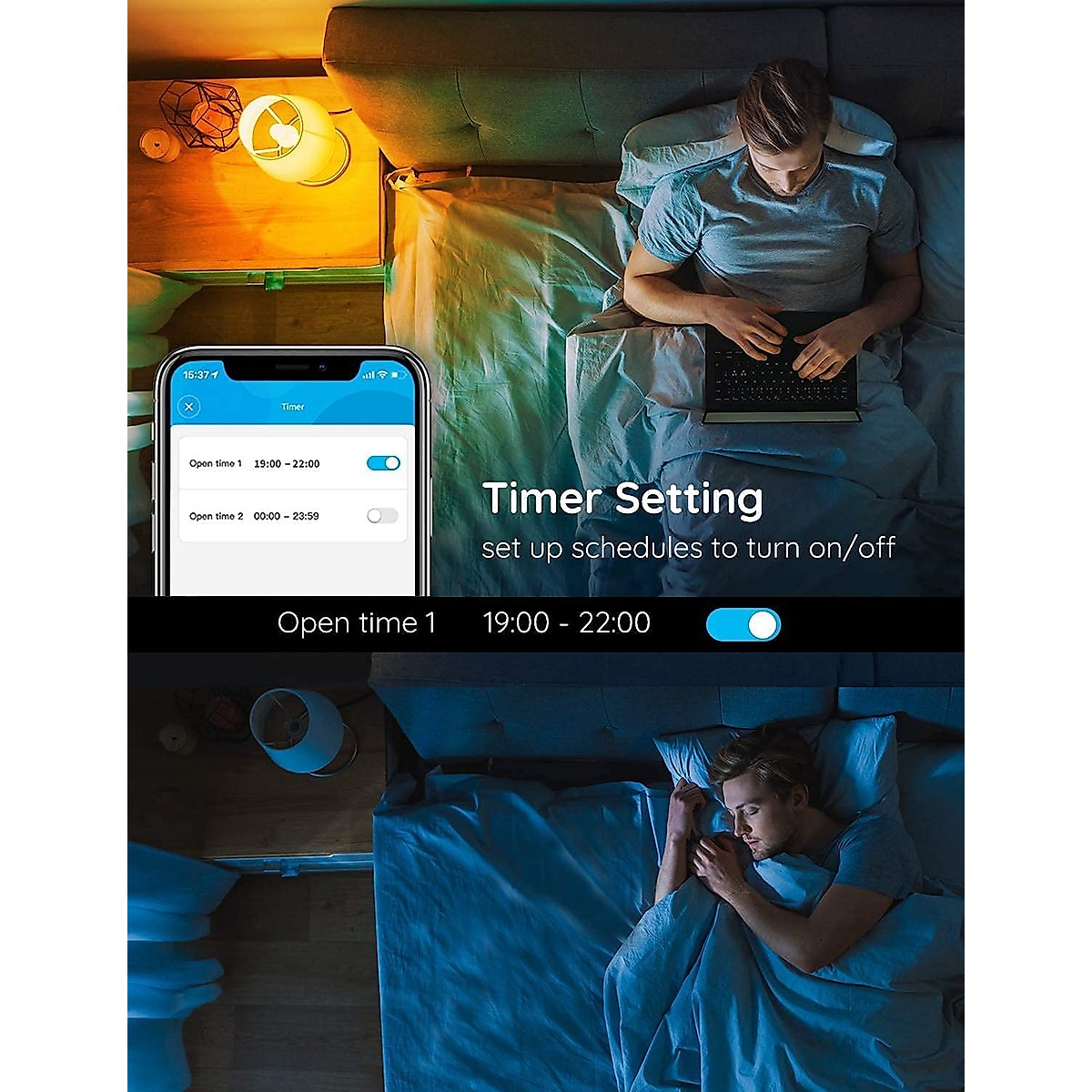 Govee Smart LED Bulbs, Bluetooth Light Bulbs, RGBWW Color Changing Light Bulbs with App Control, A19, E26, Music Sync and 8 Scene Mode for Living Room Bedroom Party, 2 Pack(Not Support WiFi/Alexa)