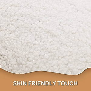 Homguava Bean Bag Chair Sherpa Bean Bag Lazy Sofa Beanbag Chairs for Adults with High Density Foam Filling Modern Accent Chairs Comfy Chairs for Living Room, Bedrooms