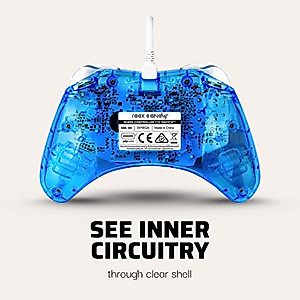 PDP Rock Candy Wired Gaming Switch Pro Controller - Zelda Breath of the Wild - Blue - Official License Nintendo - OLED / Lite Compatible - Compact, Durable Travel Controller - See Through - Holiday Gifts
