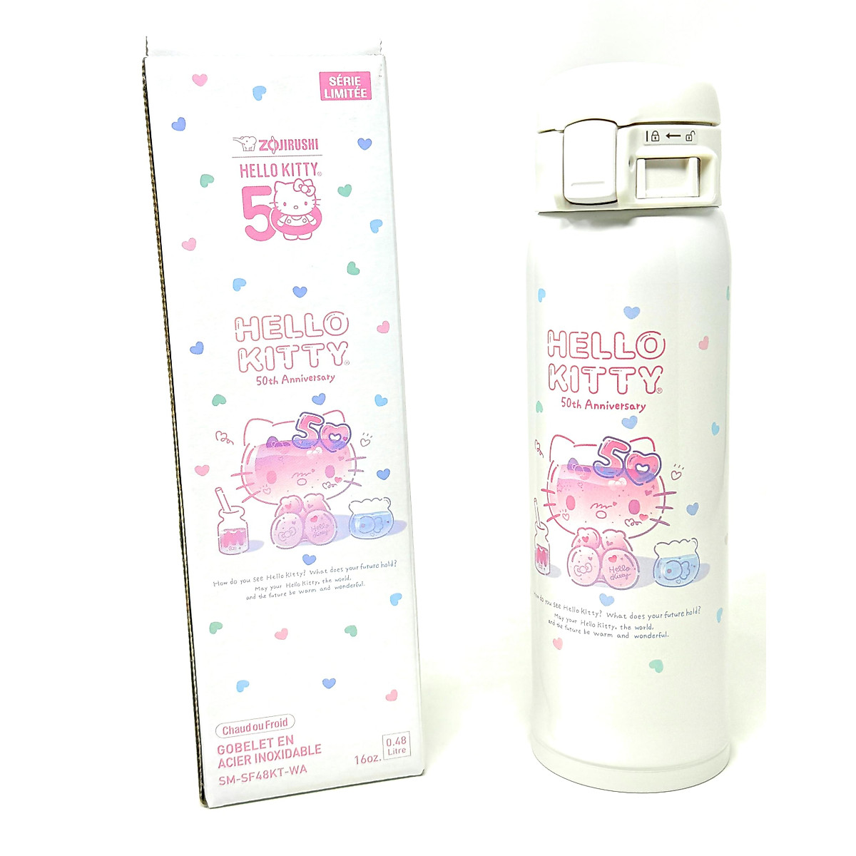 Zojirushi SM-SF48KT Stainless Steel Vacuum Insulated Mug, 16-Ounce, Hello Kitty 50th Anniversary